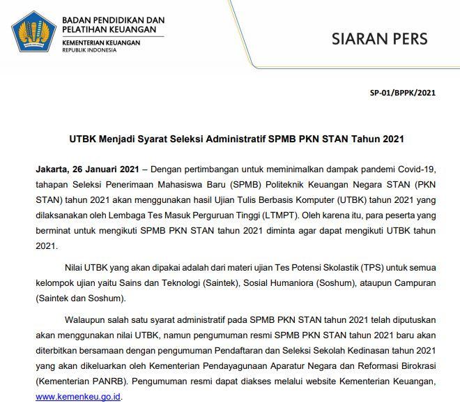 Tentang STAN di 2021: Pendaftaran sampai Penghasilan Alumninya